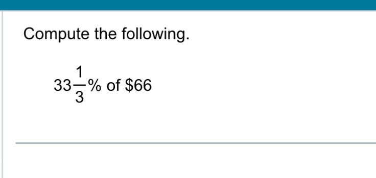 Solved Compute the following.3313% of ﻿$66 | Chegg.com