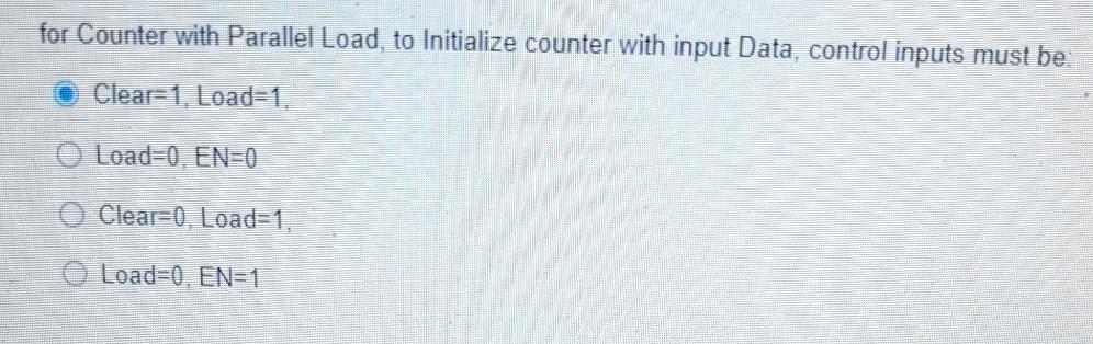 Solved for Counter with Parallel Load, to Initialize counter | Chegg.com
