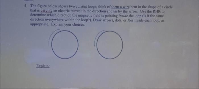 Solved 4. The figure below shows two current loops; think of | Chegg.com