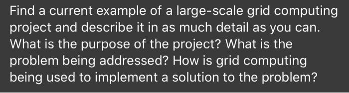 Solved Find a current example of a large-scale grid | Chegg.com