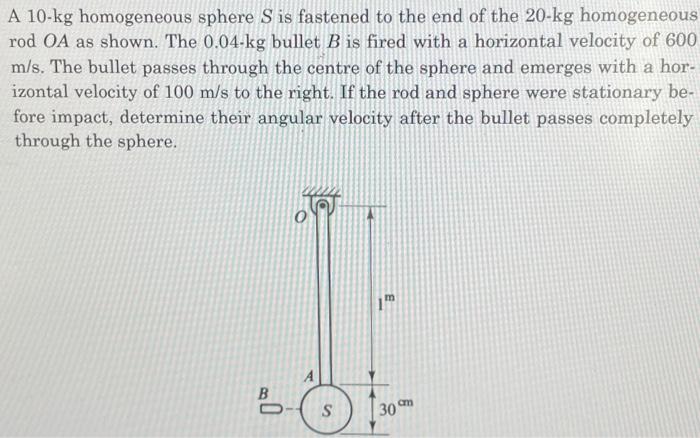 Solved impulse and momentum problemshow FBD after impact and | Chegg.com