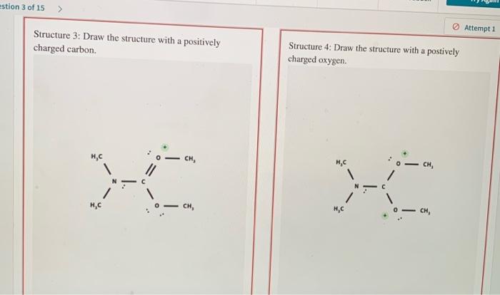 Solved Attempt 1 For the cation shown, four resonance | Chegg.com