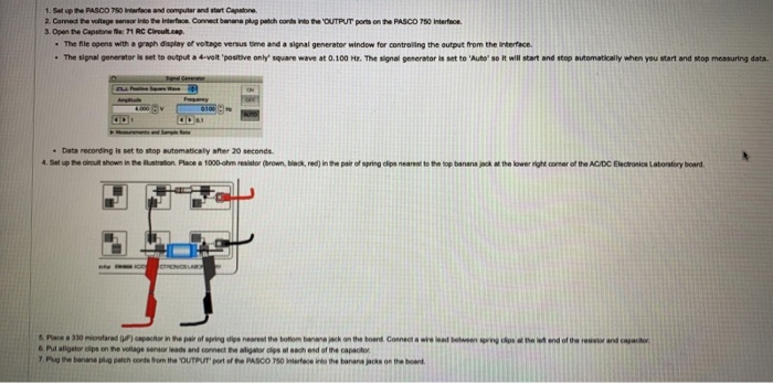 1. Set up the PASCO 750 Interface and computer and | Chegg.com