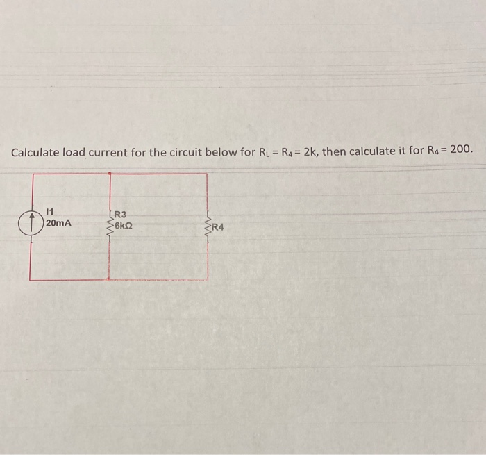 Solved Calculate load current for the circuit below for R = | Chegg.com