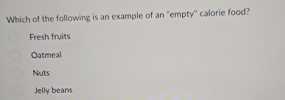 Solved Which of the following is an example of an "empty" | Chegg.com