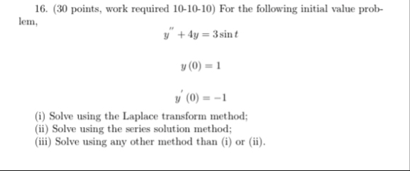 Solved ( 30 ﻿points, work required 10-10-10 ) ﻿For the | Chegg.com