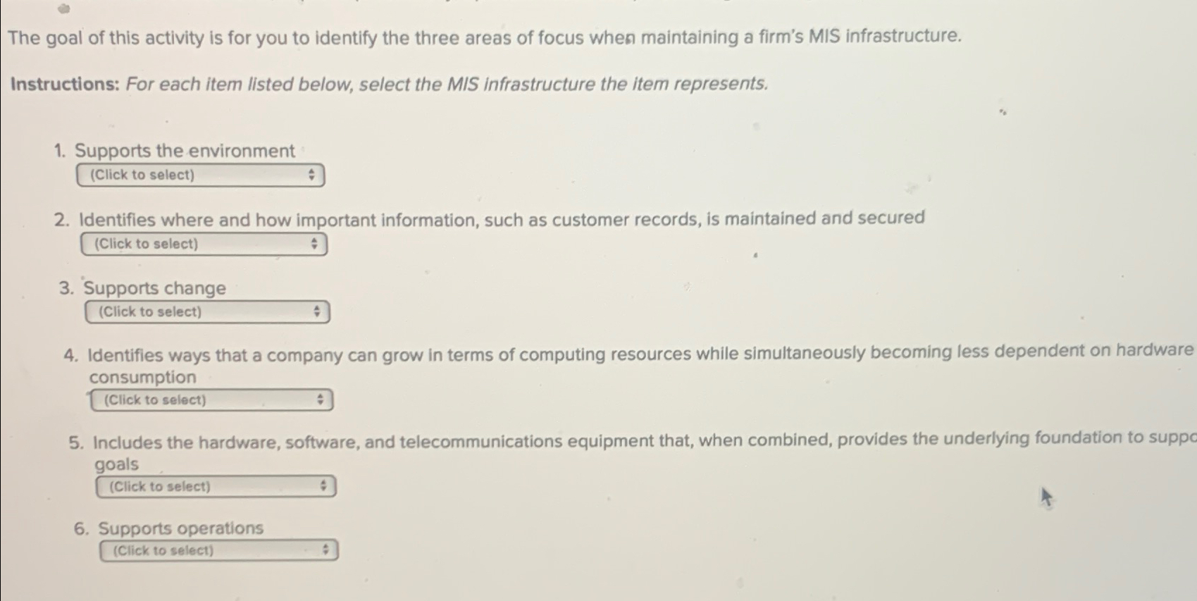 Solved The goal of this activity is for you to identify the | Chegg.com