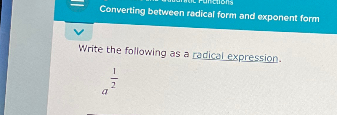 Solved Converting between radical form and exponent | Chegg.com