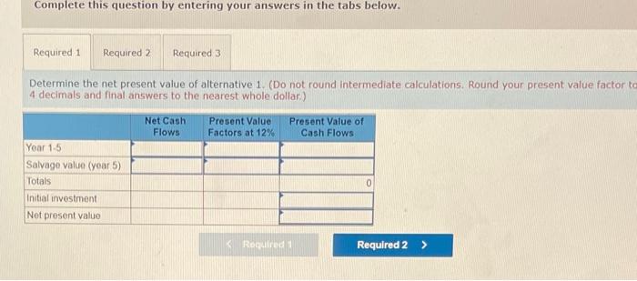 Solved Problem 24-6A (Algo) Net present value of alternate | Chegg.com