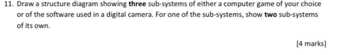 Solved 11. Draw a structure diagram showing three | Chegg.com
