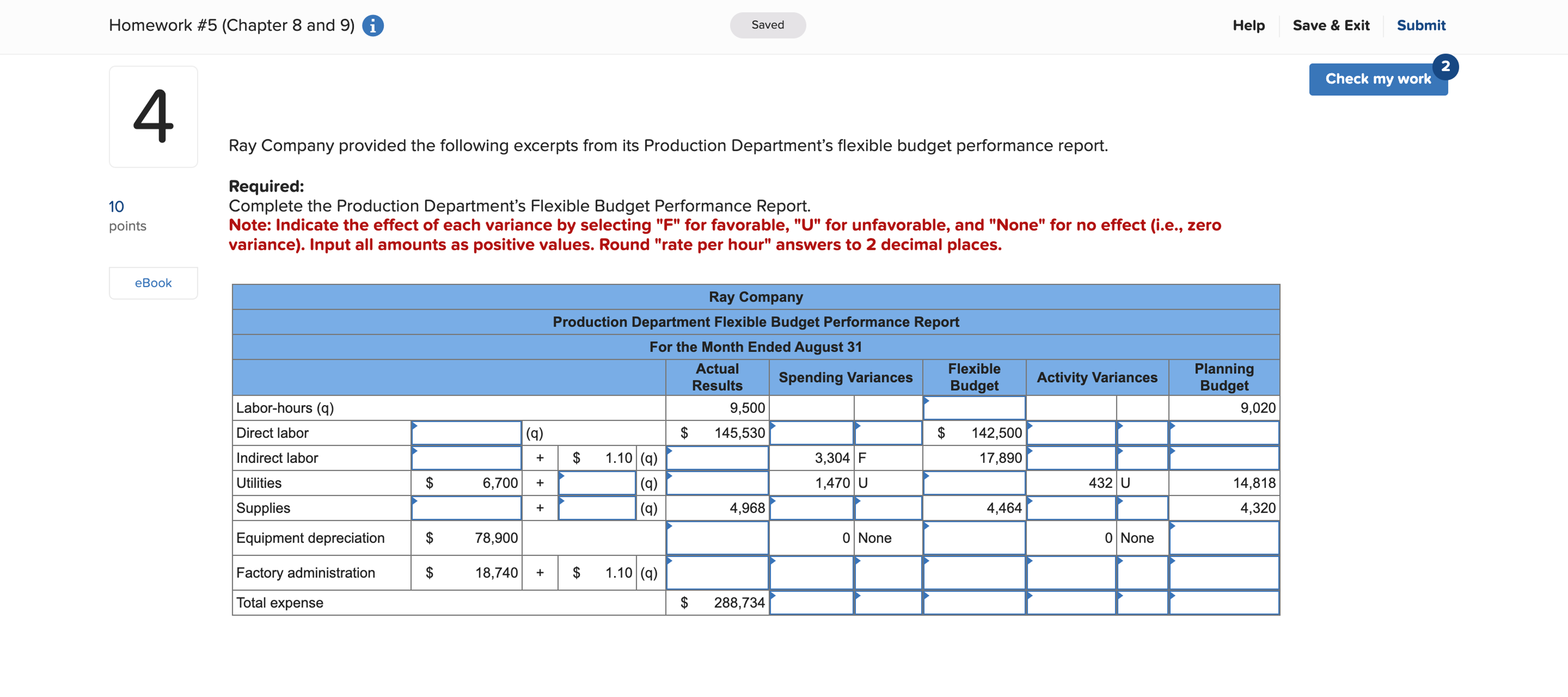 Solved Homework #5 (Chapter 8 ﻿and 9)HelpSave & | Chegg.com