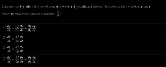 Solved Suppose that f(x, y)is a function of xand y, and x(r, | Chegg.com
