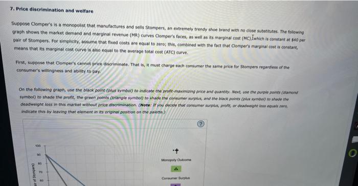Solved Price discrimination and wetfare Suppose Clomper's is | Chegg.com
