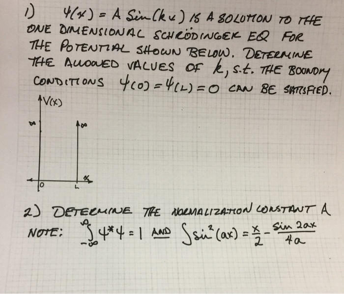 Solved 2 Determine The Normalization Constant A Note