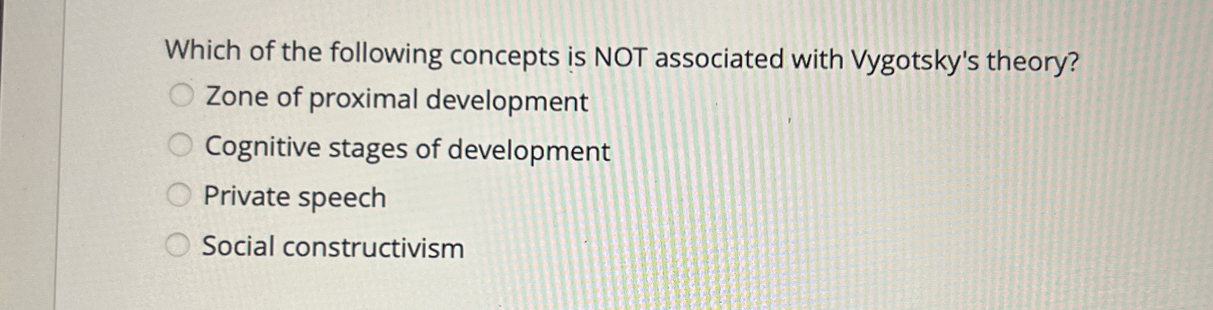 Solved Which of the following concepts is NOT associated | Chegg.com