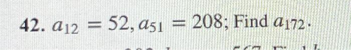 Solved two terms of an arithmetic sequence are given. find | Chegg.com