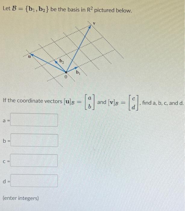 Solved Let B={b1,b2} be the basis in R2 pictured below. If | Chegg.com