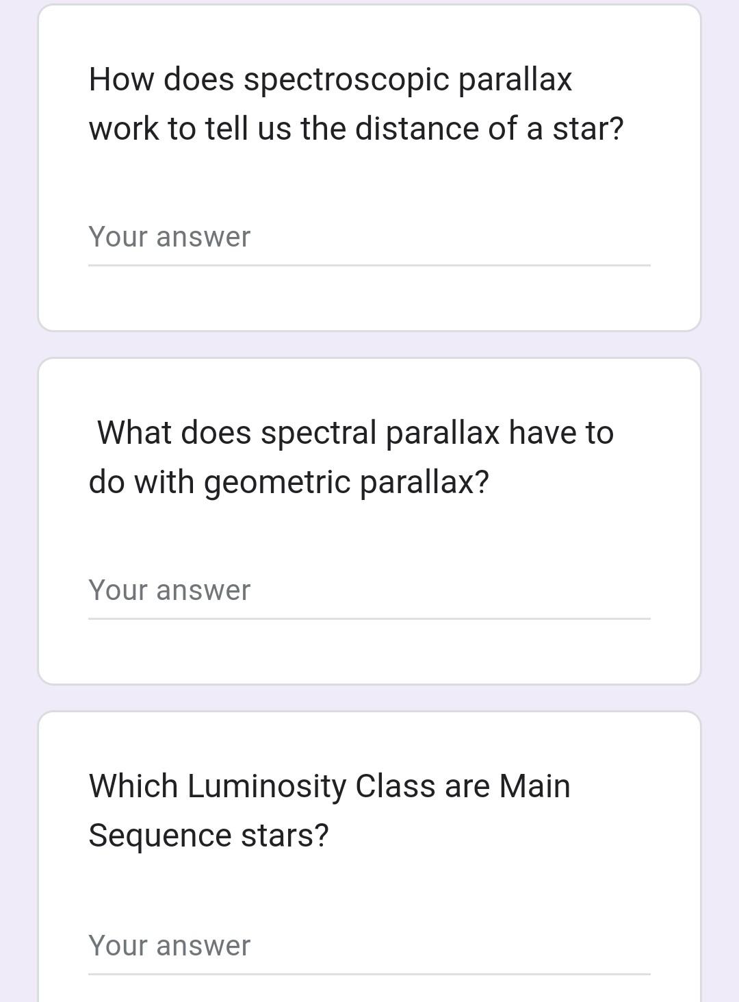 Solved How does spectroscopic parallax work to tell us the | Chegg.com