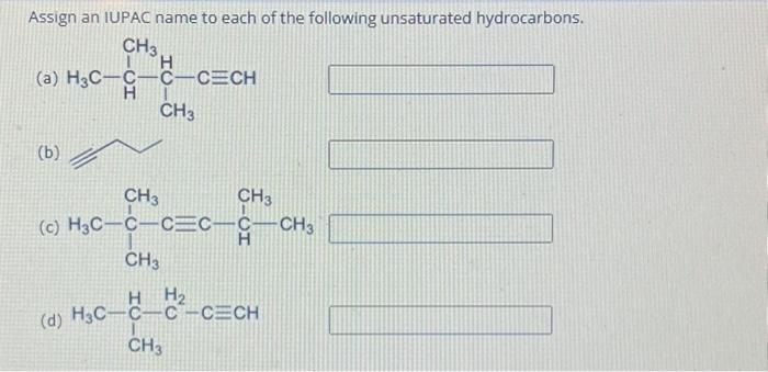 Solved Assign an IUPAC name to each of the following | Chegg.com