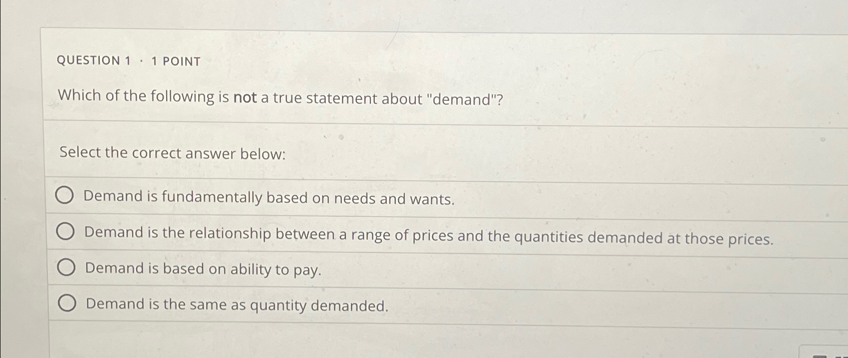 Solved QUESTION 1 - 1 ﻿POINTWhich of the following is not a | Chegg.com