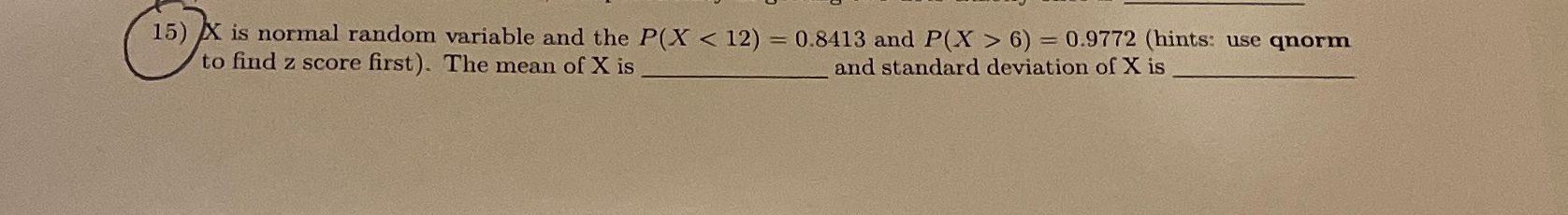Solved x ﻿is normal random variable and the P(x