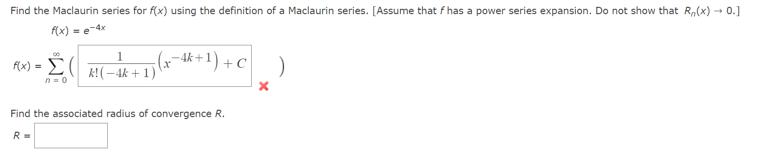 Solved Find the Maclaurin series for f(x) ﻿using the | Chegg.com