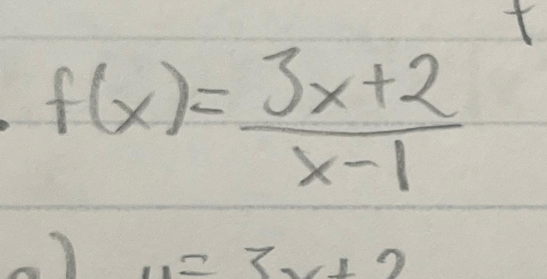 Solved f(x)=3x+2x-1 ﻿ Domain and range | Chegg.com