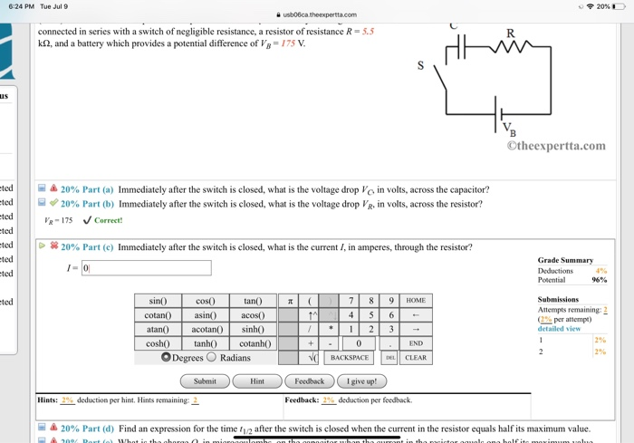 Solved 6:24 PM Tue Jul 9 20% I usb06ca.theexpertta.com Class | Chegg.com