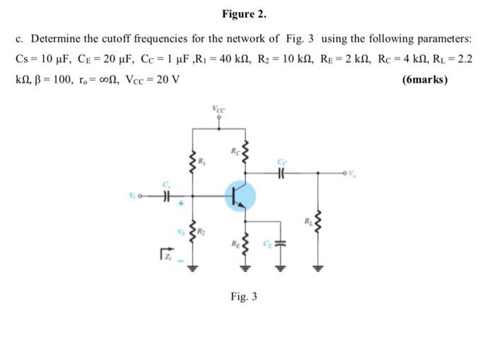 Solved Figure 2. c. Determine the cutoff frequencies for the | Chegg.com