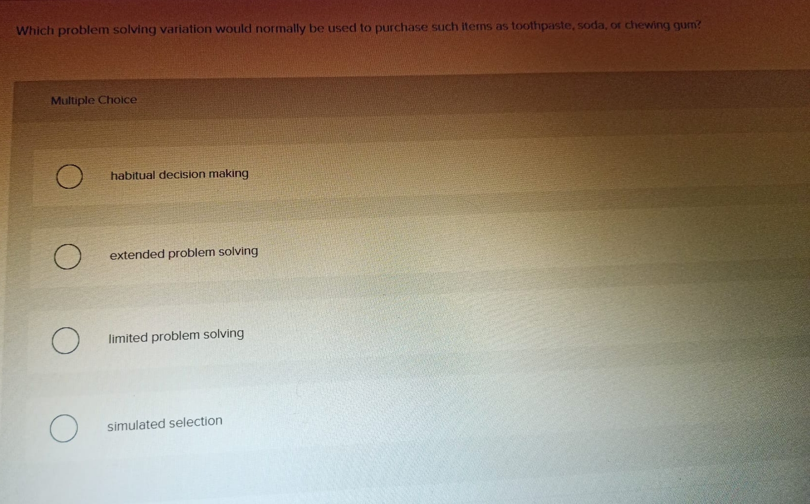 Solved Which problem solving variation would normally be | Chegg.com