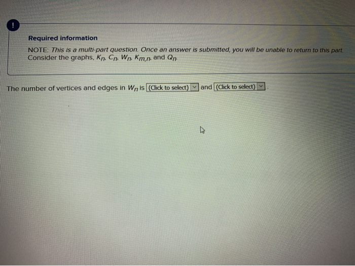 Solved Required information NOTE: This is a multi-part | Chegg.com