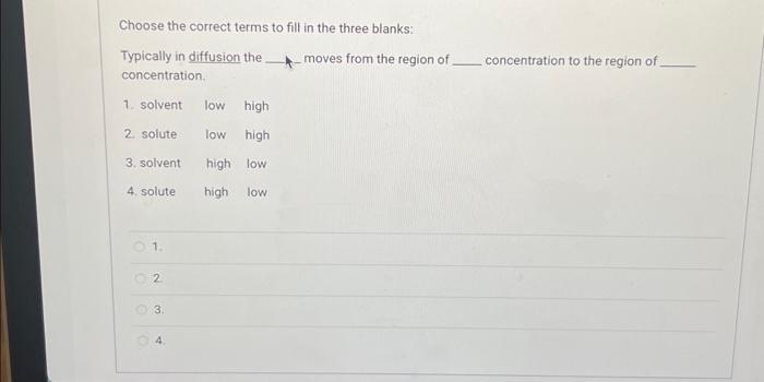 Solved Choose the correct terms to fill in the three blanks: | Chegg.com