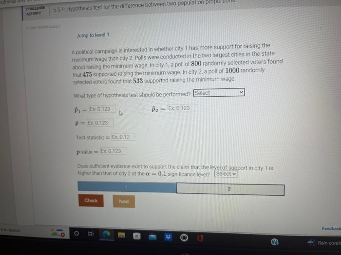 Solved pothesis test CHALLENGE ACTIVITY 5.5.1: Hypothesis | Chegg.com