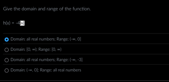 Solved Give the domain and range of the | Chegg.com