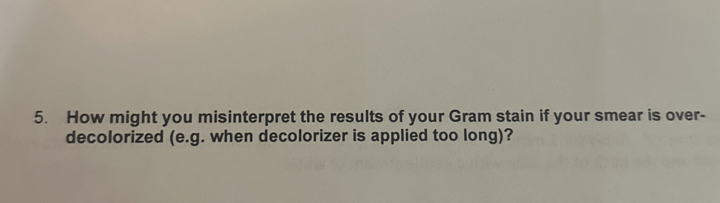 Solved How might you misinterpret the results of your Gram | Chegg.com