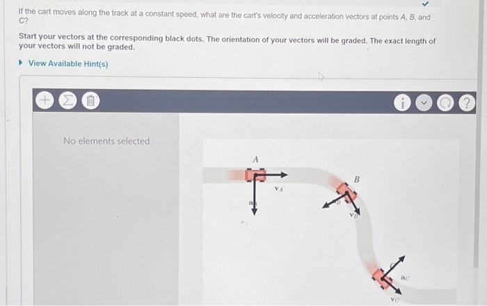 Solved If the cart moves along the track at a constant | Chegg.com