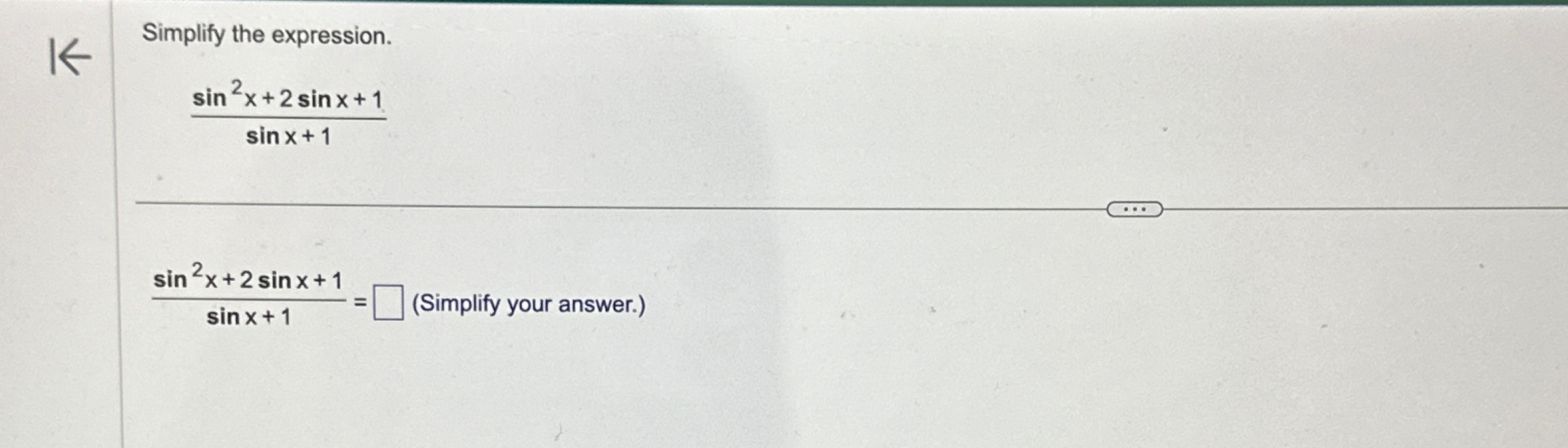 Solved Simplify the | Chegg.com