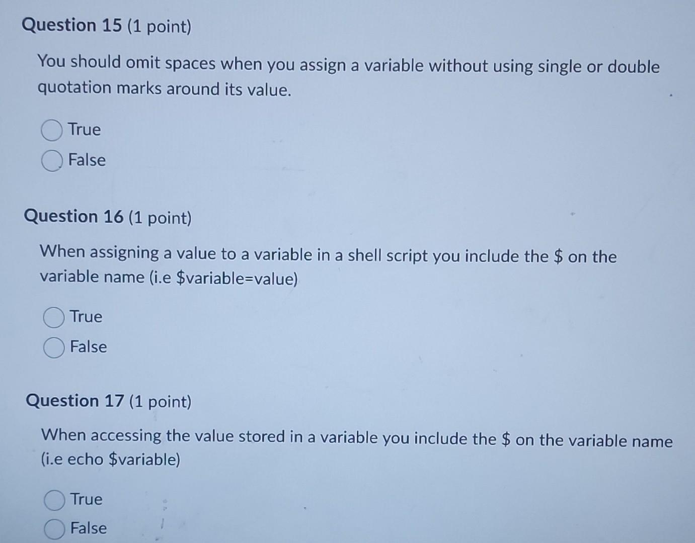Solved You should omit spaces when you assign a variable | Chegg.com