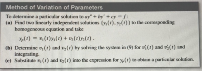 Solved 2. Use method of Variation of parameter to solve the | Chegg.com