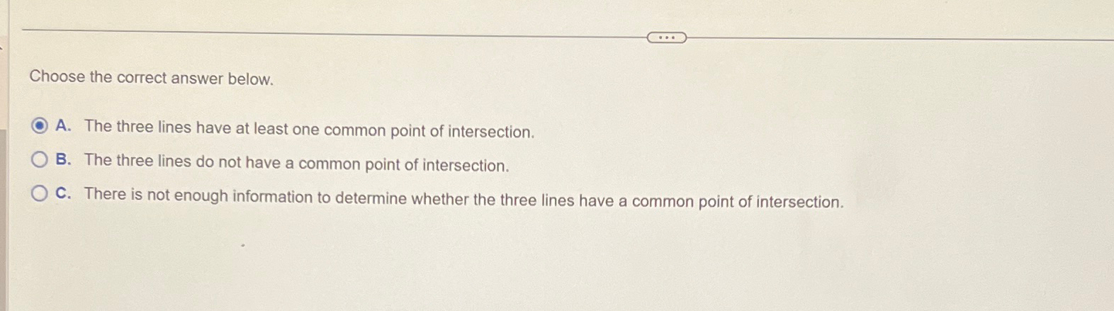 Solved Choose The Correct Answer Below A ﻿the Three Lines