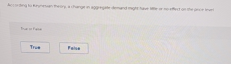 Solved According to Keynesian theory, a change in aggregate | Chegg.com
