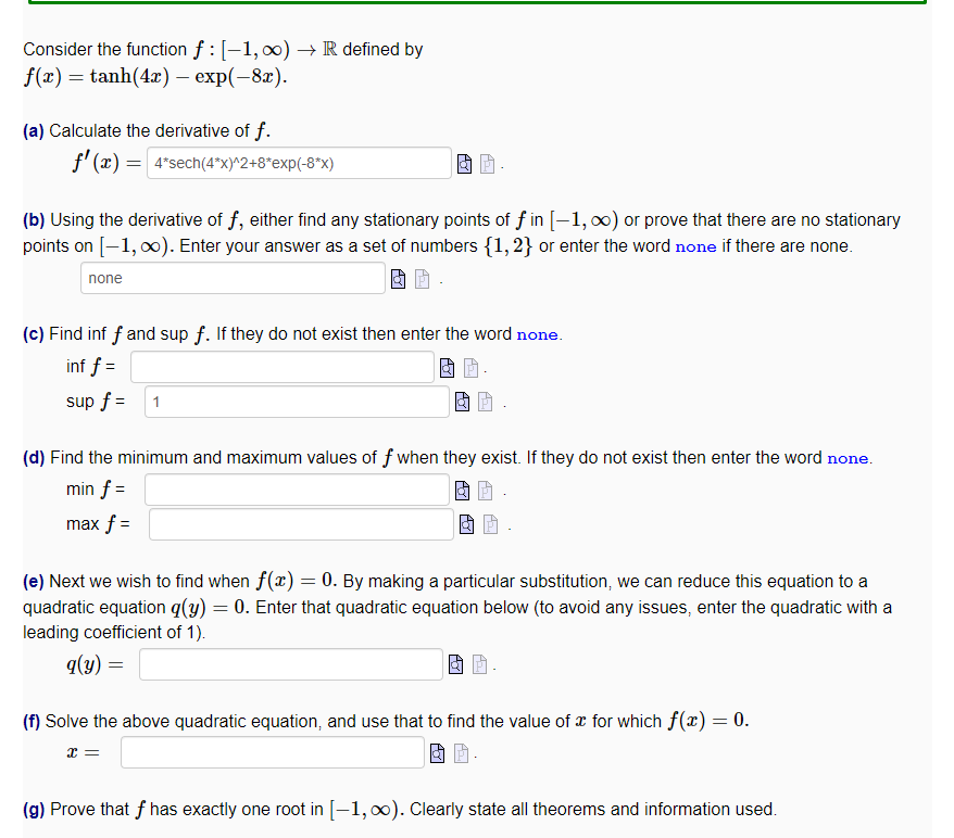 Solved Consider the function f:[-1,∞)→R ﻿defined | Chegg.com