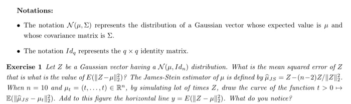 Solved Notations: The notation Nu, ) represents the | Chegg.com