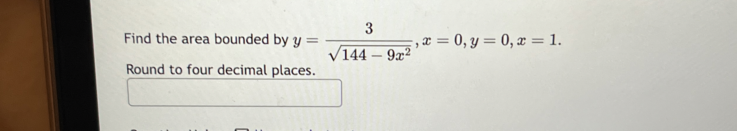 Solved Find the area bounded by | Chegg.com