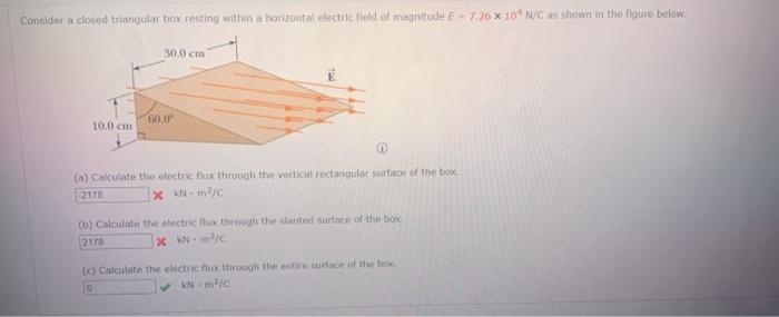 Solved Consider a closed triangular box resting within a | Chegg.com