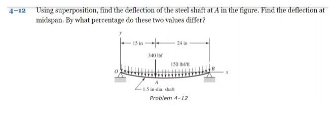 Solved 4-64 Solve Problem 4-12 using singularity functions. | Chegg.com