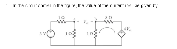 Solved In the circuit shown in the figure, the value of the | Chegg.com
