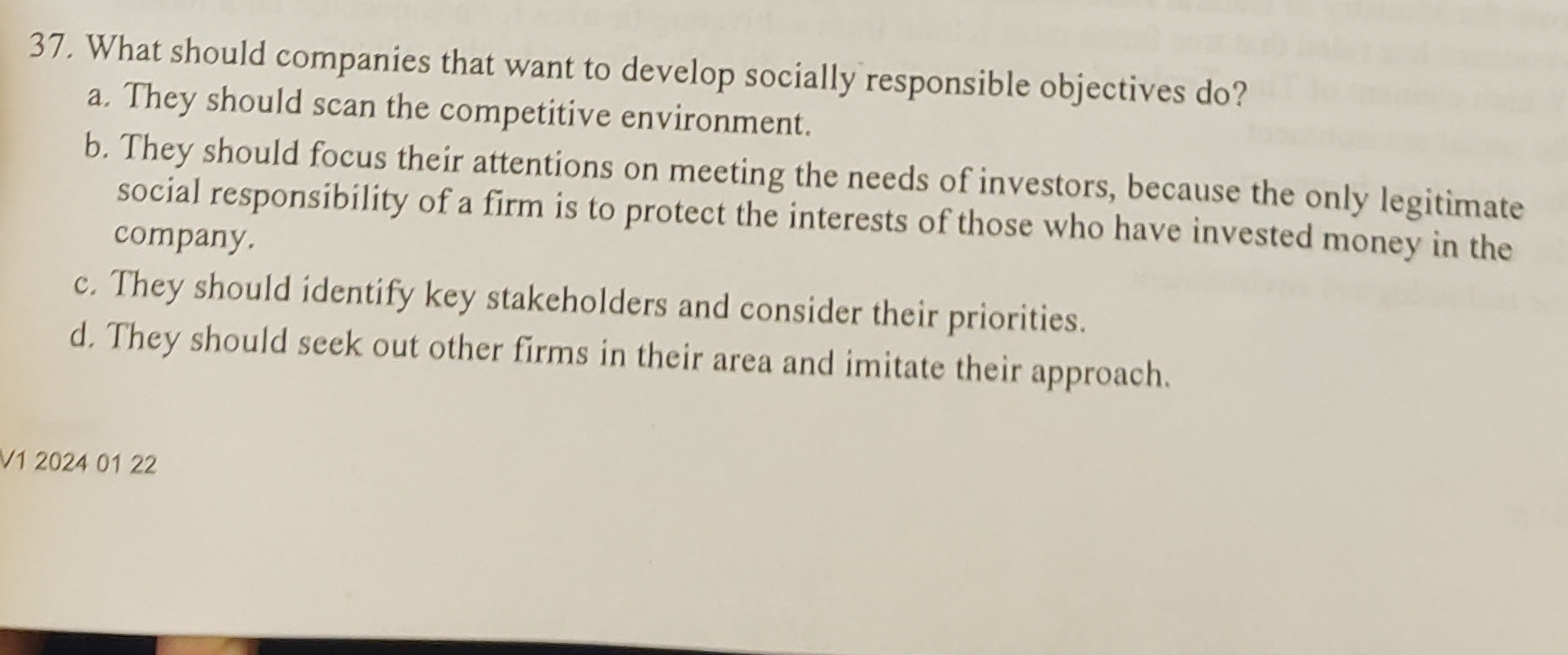 Solved What should companies that want to develop socially | Chegg.com