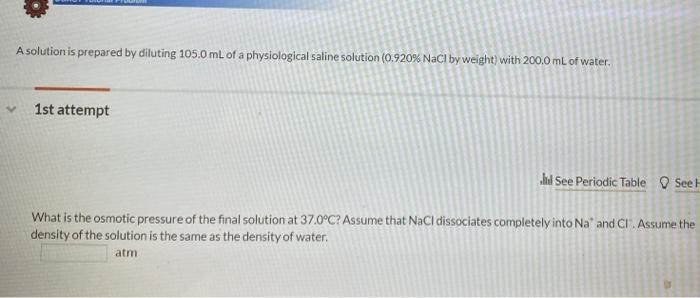 Solved A solution is prepared by diluting 105.0 mL of a | Chegg.com