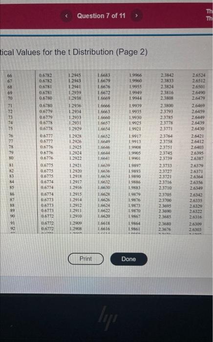 Solved Critical Values for the t Distribution (Page 2)tical | Chegg.com
